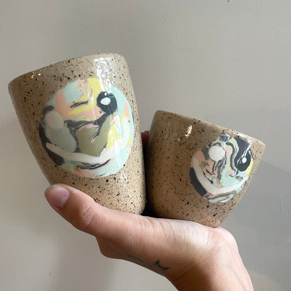 Swirly Smiley Cups – e e ceramics
